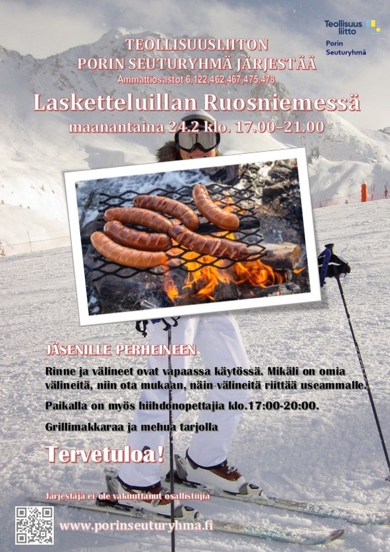 Laskettelua Ruosniemessä maanantaina 24.2 - Porin seuturyhmä